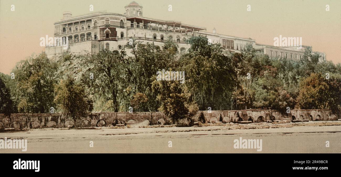 Mexico, the Castle of Chapultepec, between 1884 and 1900 Stock Photo ...