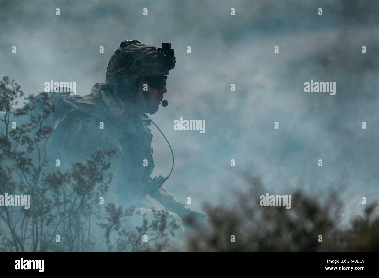 A U.S. Army Soldier assigned to the "Spartan Brigade," 2nd Armored ...