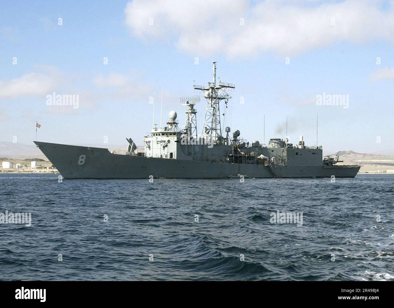 US Navy The guided missile frigate USS McInerney (FFG 8) is anchored in ...