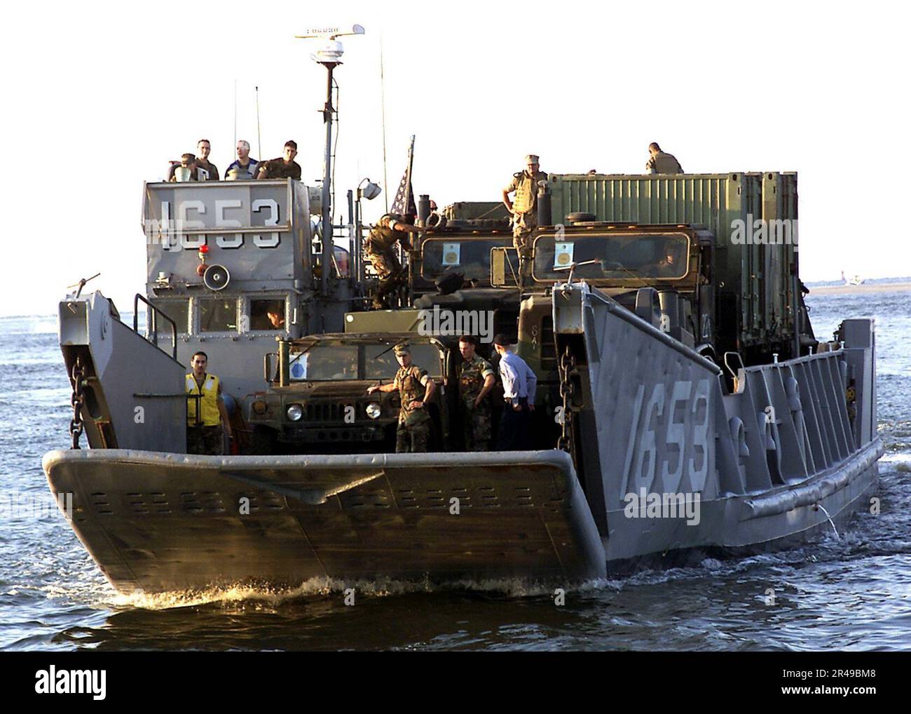 US Navy Landing Craft Utility 1653 part of Assault Craft Unit two (ACU ...