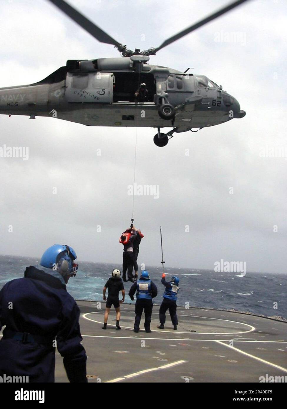 US Navy A Crewmember from the Egyptian cargo ship MV Green Glory is ...