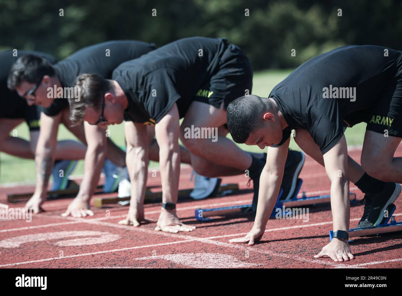 U.S. Army prepares to race during the U.S. Army Adaptive Sports Camp at ...