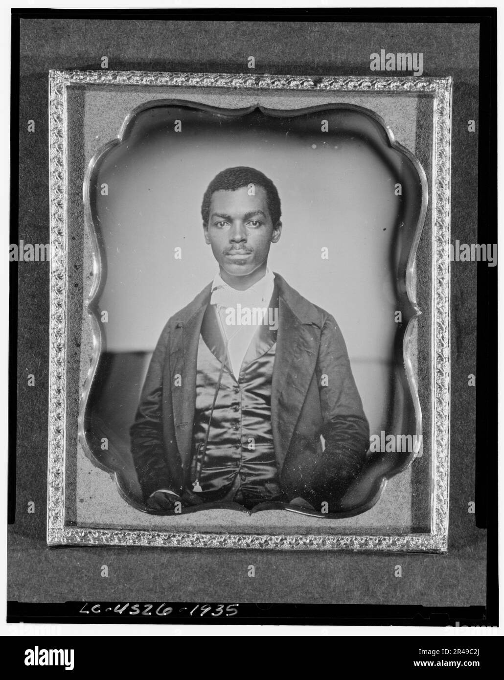 Unidentified man with moustache, half-length portrait, full face ...