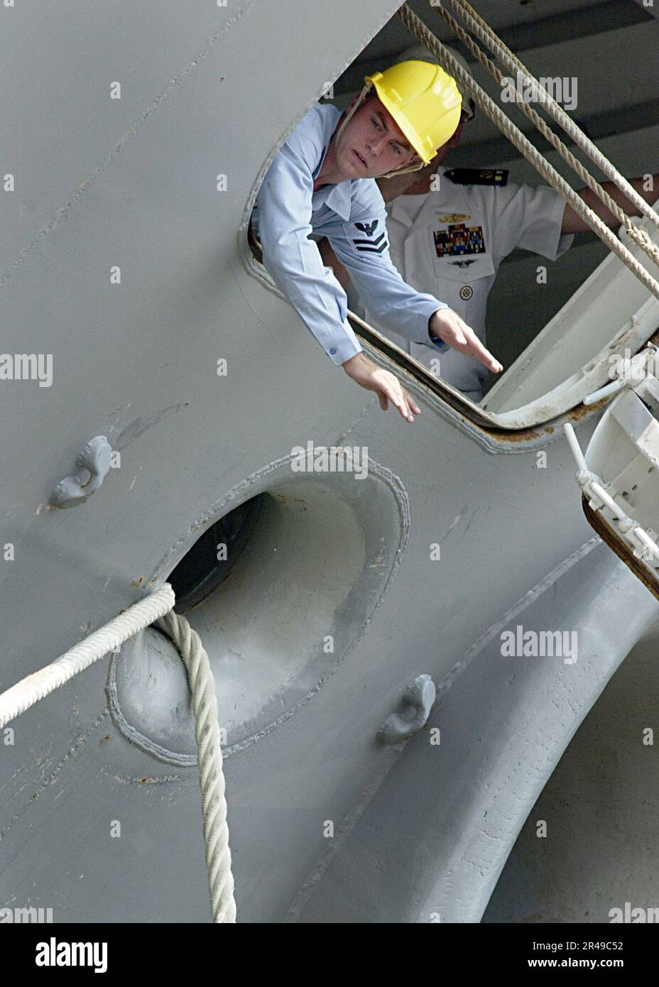 US Navy A Petty Officer assigned to Deck department aboard the ...