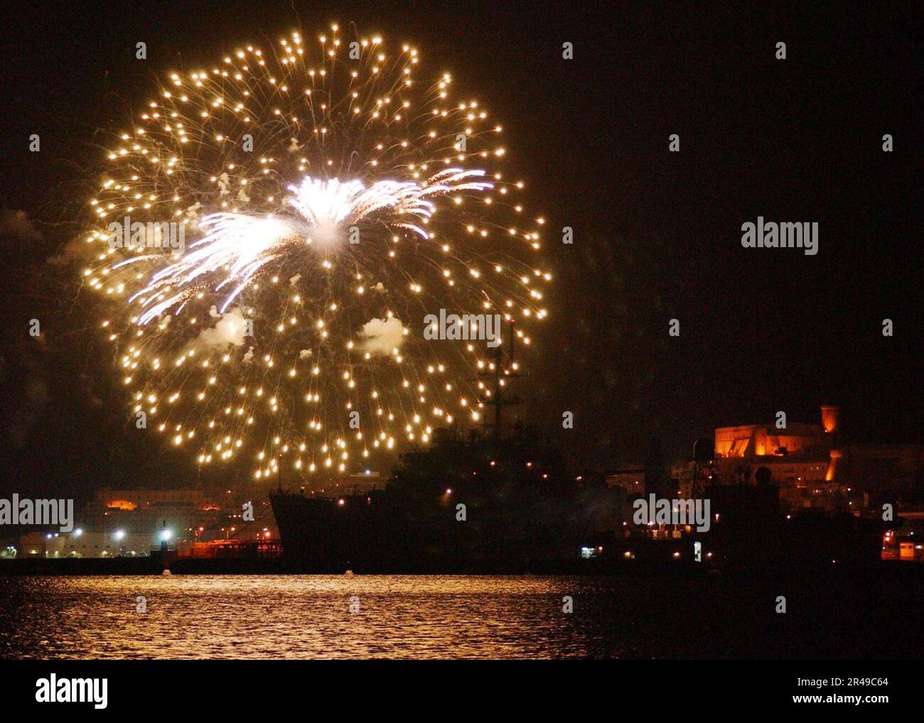 US Navy Sailors from the Sixth Fleet staff, USS La Salle (AGF 3), Naval ...