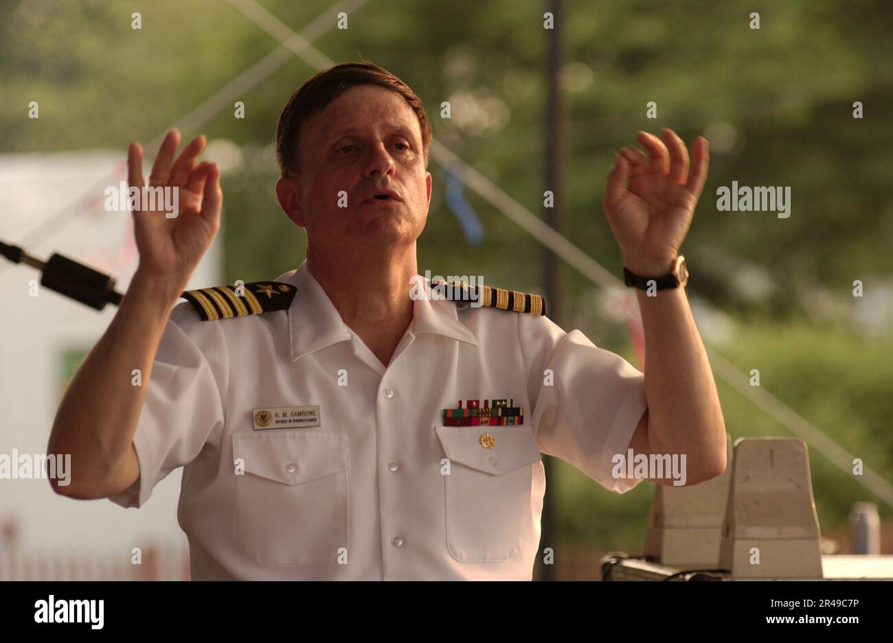 US Navy Navy Band leader Stock Photo - Alamy