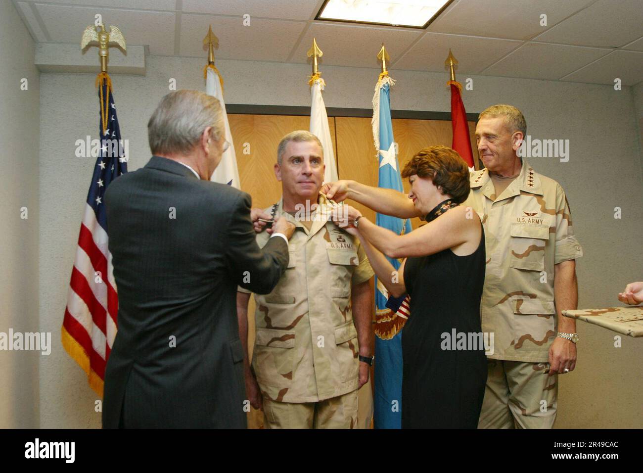 US Navy The Honorable Donald Rumsfeld, Secretary of Defense, and Gen ...