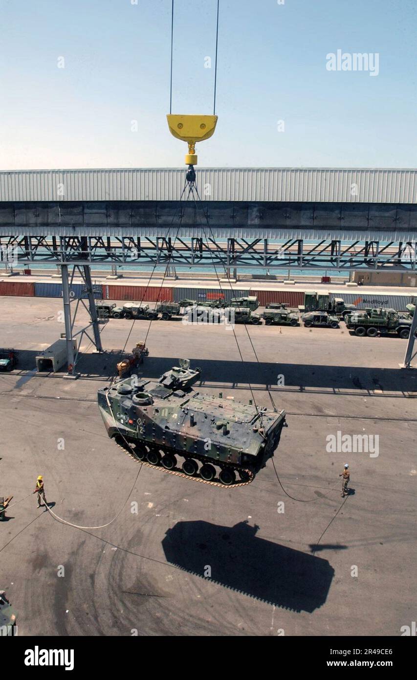 US Navy Personnel assigned to the Navy's cargo handling and port group ...