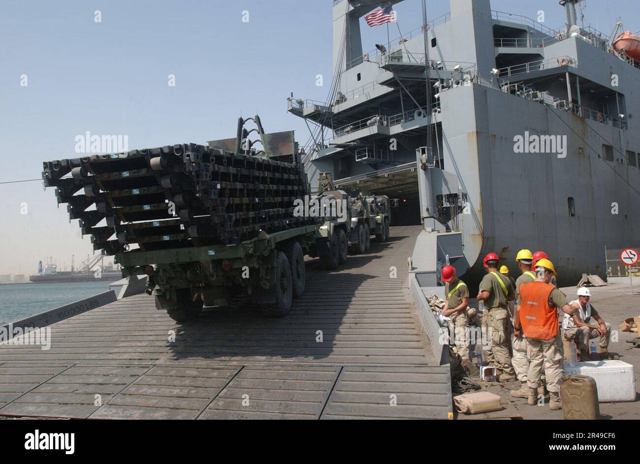 US Navy U.S. Marine heavy vehicles assigned to the 1st Marine ...