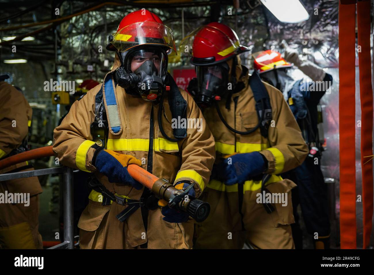 SINGAPORE (March 15, 2023) Fire Controlman 2nd Class Jaime Blanco, from ...