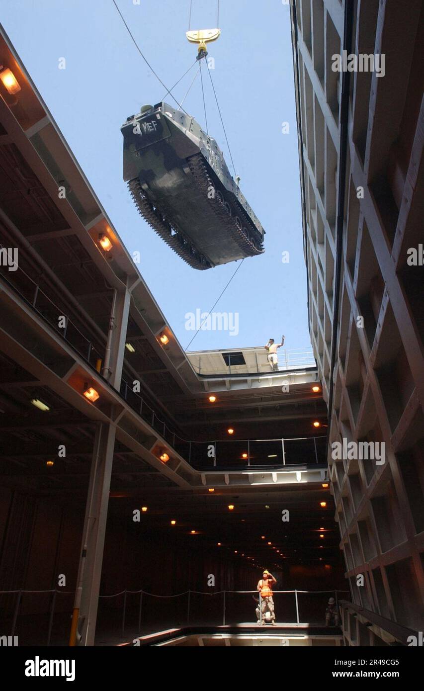 US Navy Personnel assigned to the Navy's cargo handling and port group ...