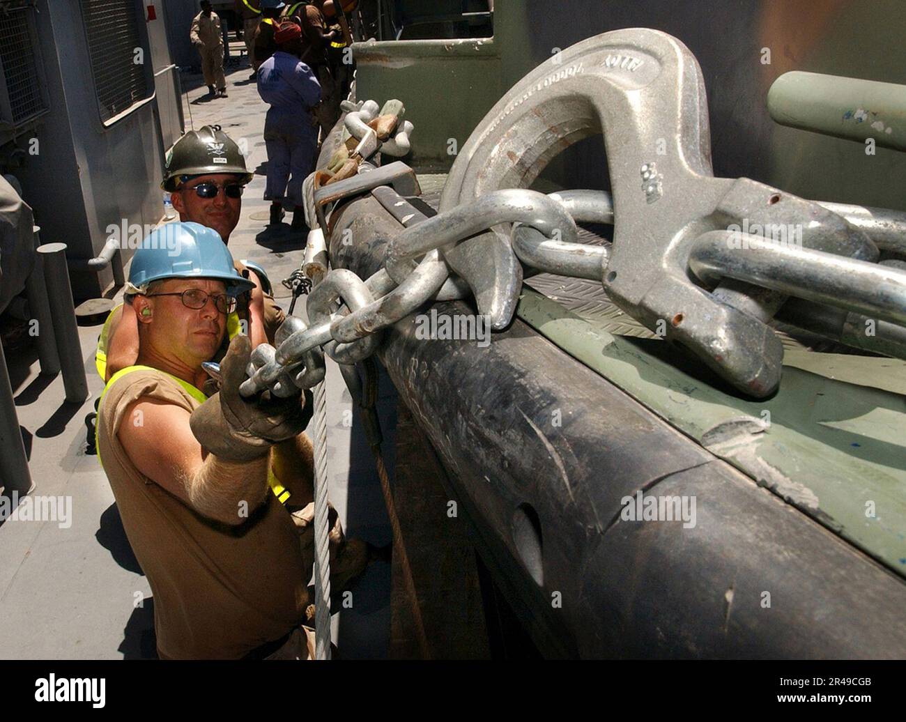 US Navy Storekeeper 1st Class assigned to the U.S. Navy Cargo Handling ...