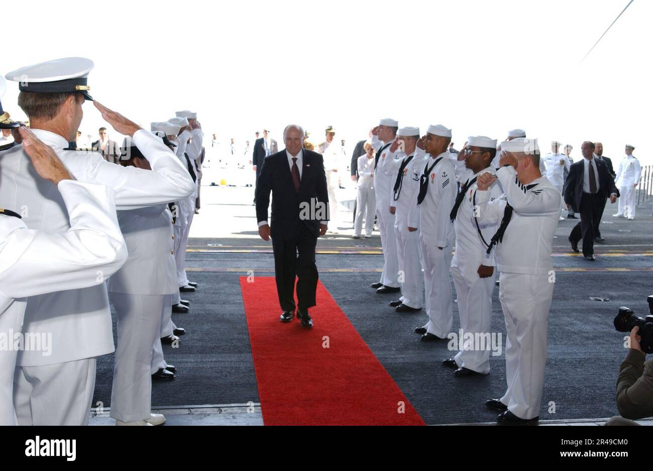 US Navy Side boys render honors as the Vice President of the United ...