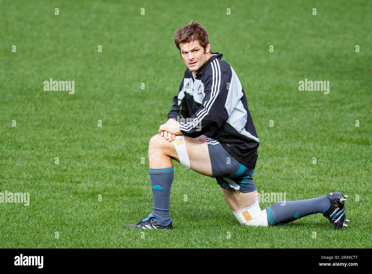 New Zealand’s rugby All Black captain Richie McCaw training before ...