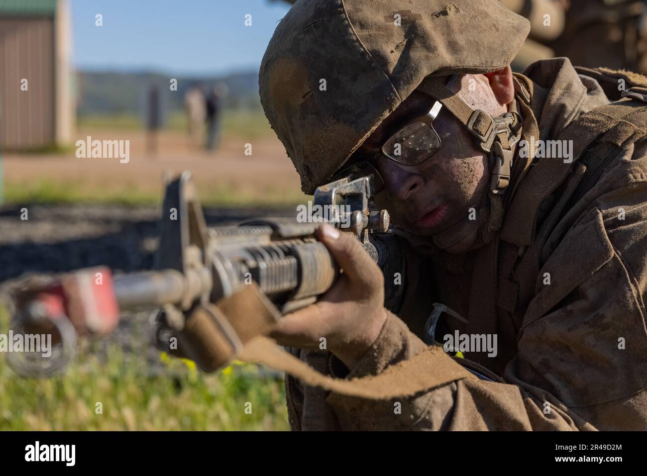 U.S. Marine Corps Recruit Fernando Hernandez with Golf Company, 2nd ...
