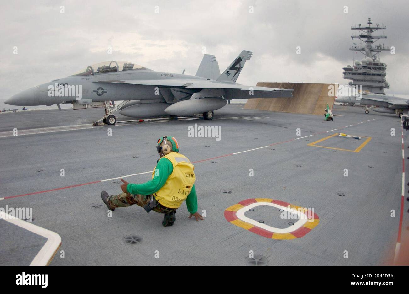 US Navy An F-A-18F Super Hornet launches from one of four steam driven ...