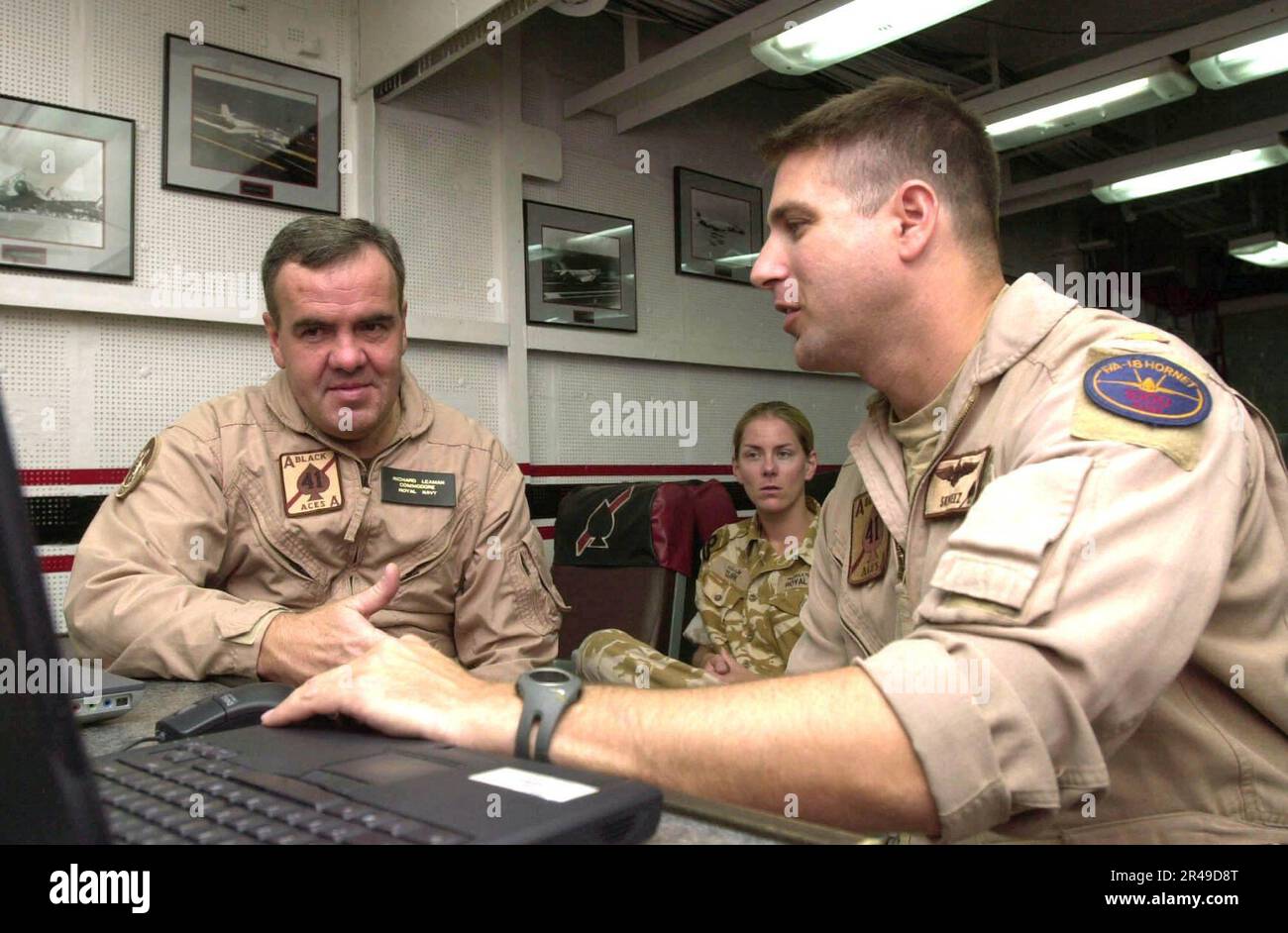 US Navy Lcdr. Scott Toppel, of Sunny Vale, Calif., assigned to the ...