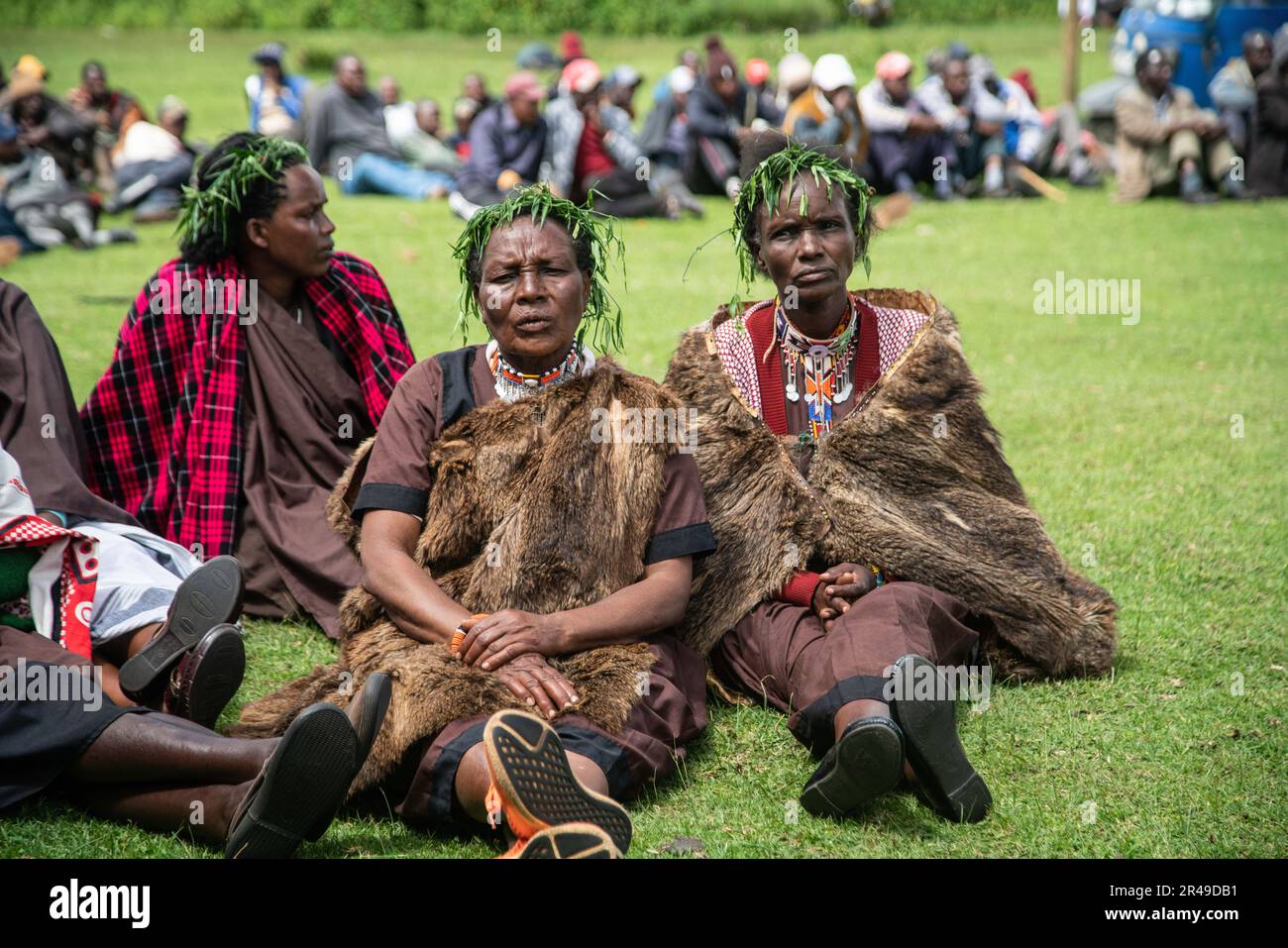 Nakuru, Kenya. 26th May, 2023. Ogiek women follow proceedings during ...