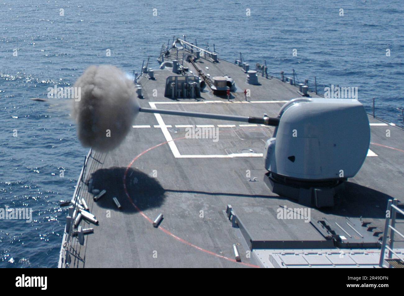 US Navy The guided missile destroyer USS John Paul Jones (DDG 53) fires ...