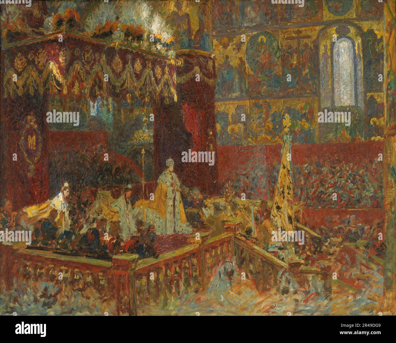 The Coronation Ceremony of Tsar Nicolai II in Moscow; sketch, 1896 ...