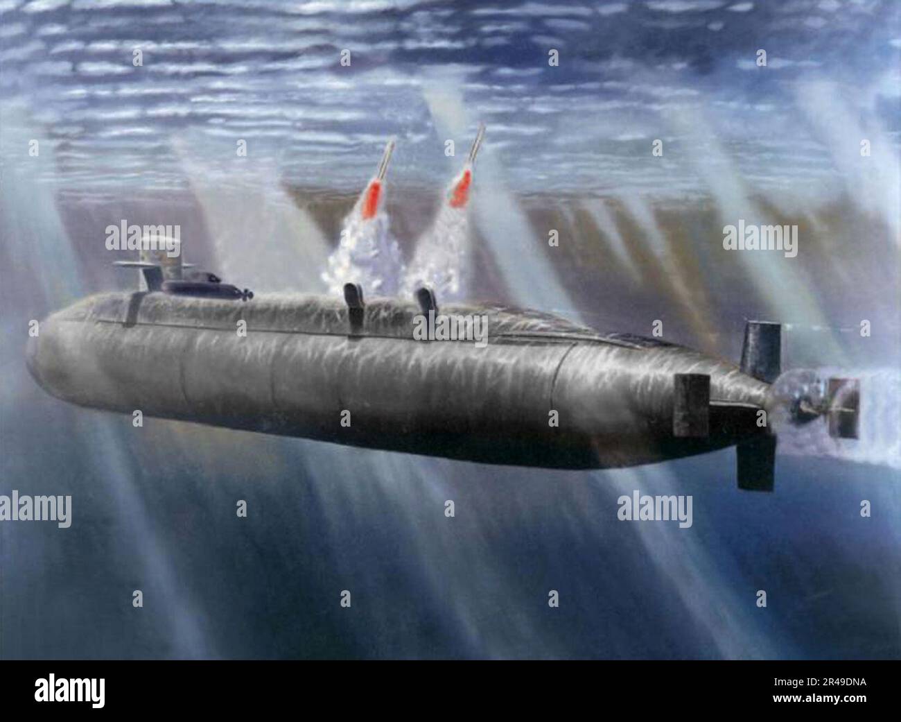 US Navy Illustration of USS Ohio (SSGN 726) which is undergoing a ...