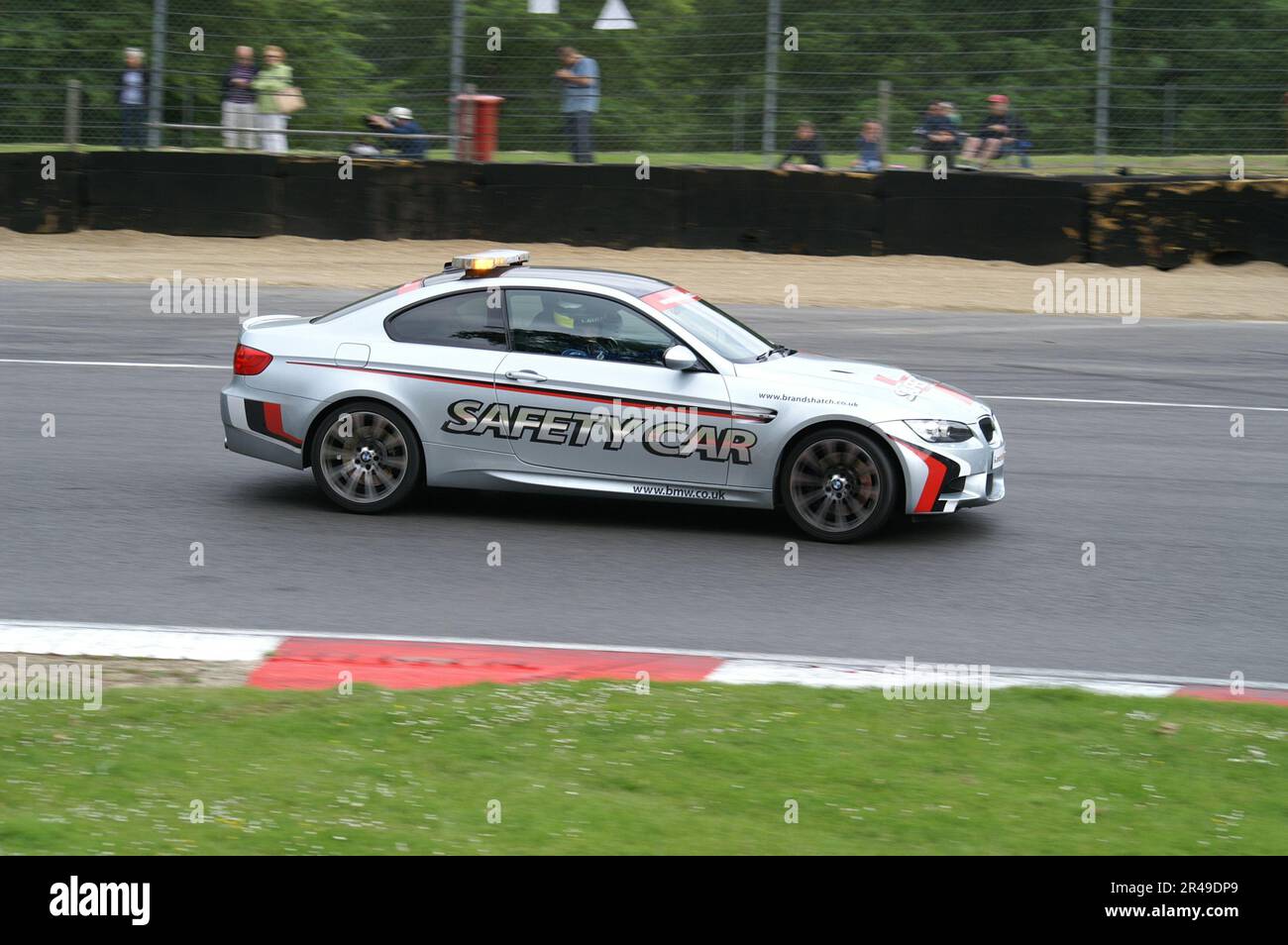A BMW M3 (E92) sports car on a road in Historic Racing at brands hatch ...