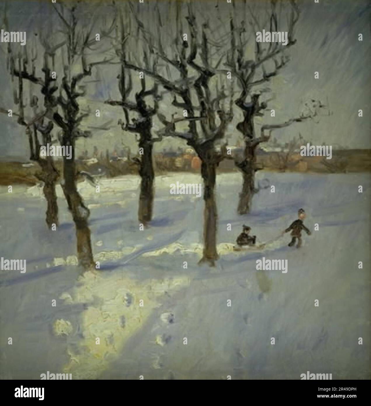 Winter Scene in a Suburb of Copenhagen, 1889-1899 Stock Photo - Alamy