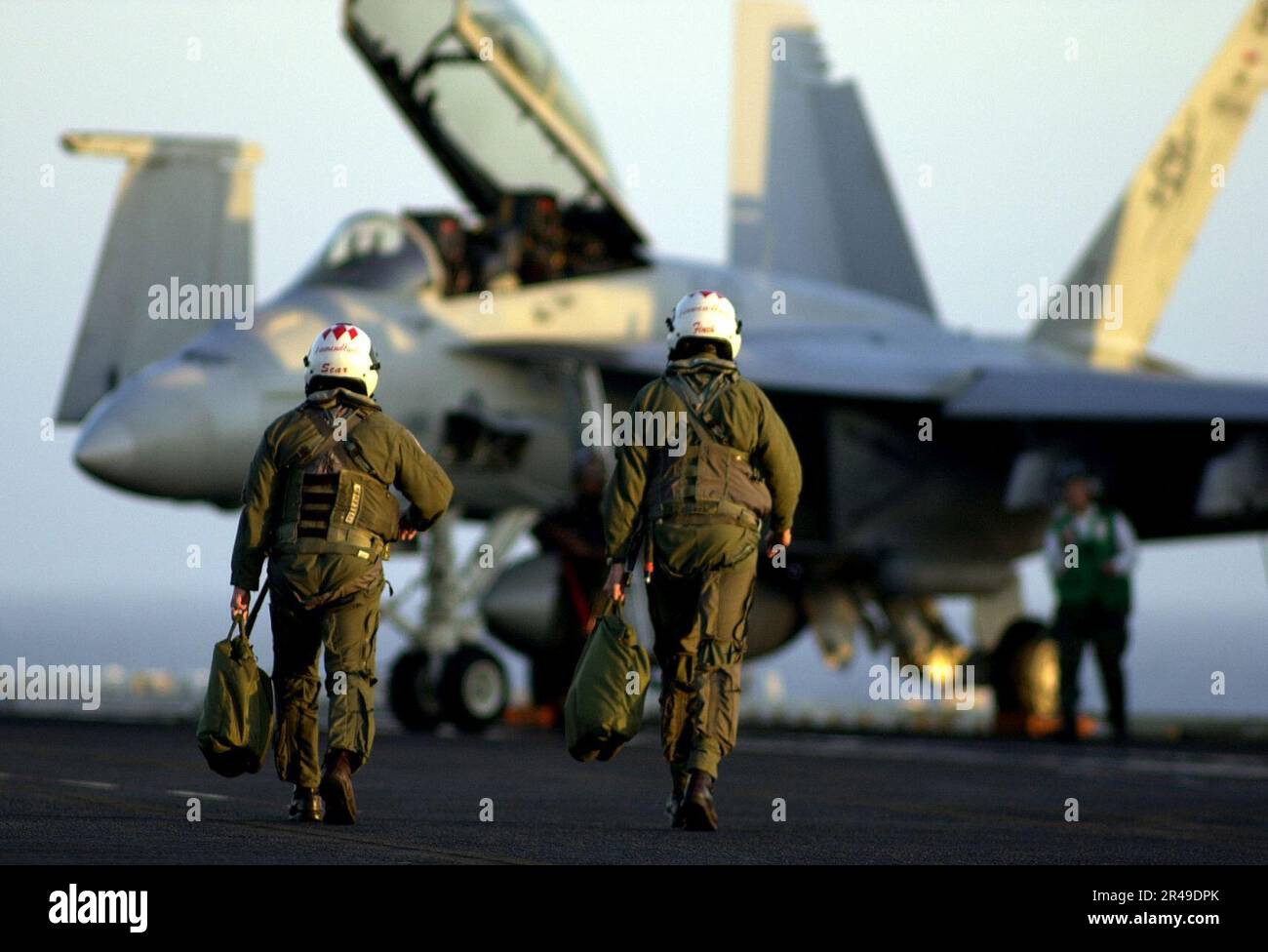 US Navy Naval aviators assigned to the Diamondbacks of Strike Fighter Squadron One Zero Two (VFA ...