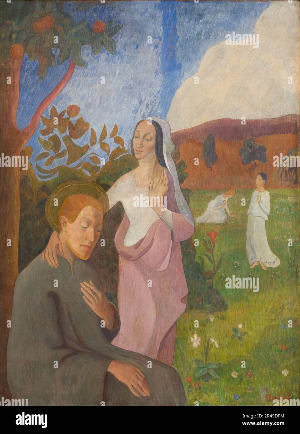 Decorative Picture. The Vision of Saint Francis with the Three White ...