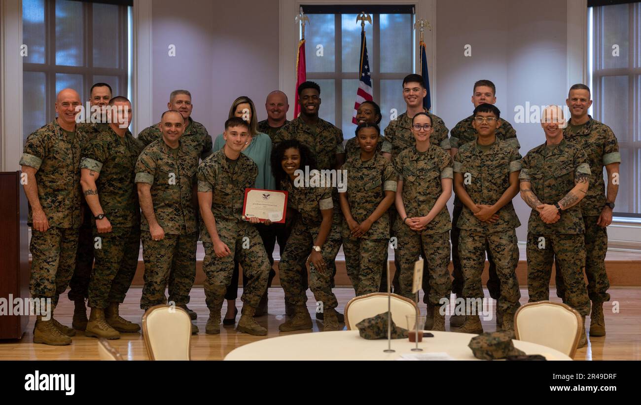 U.S. Marines with the 26th Marine Expeditionary Unit pose for a photo ...