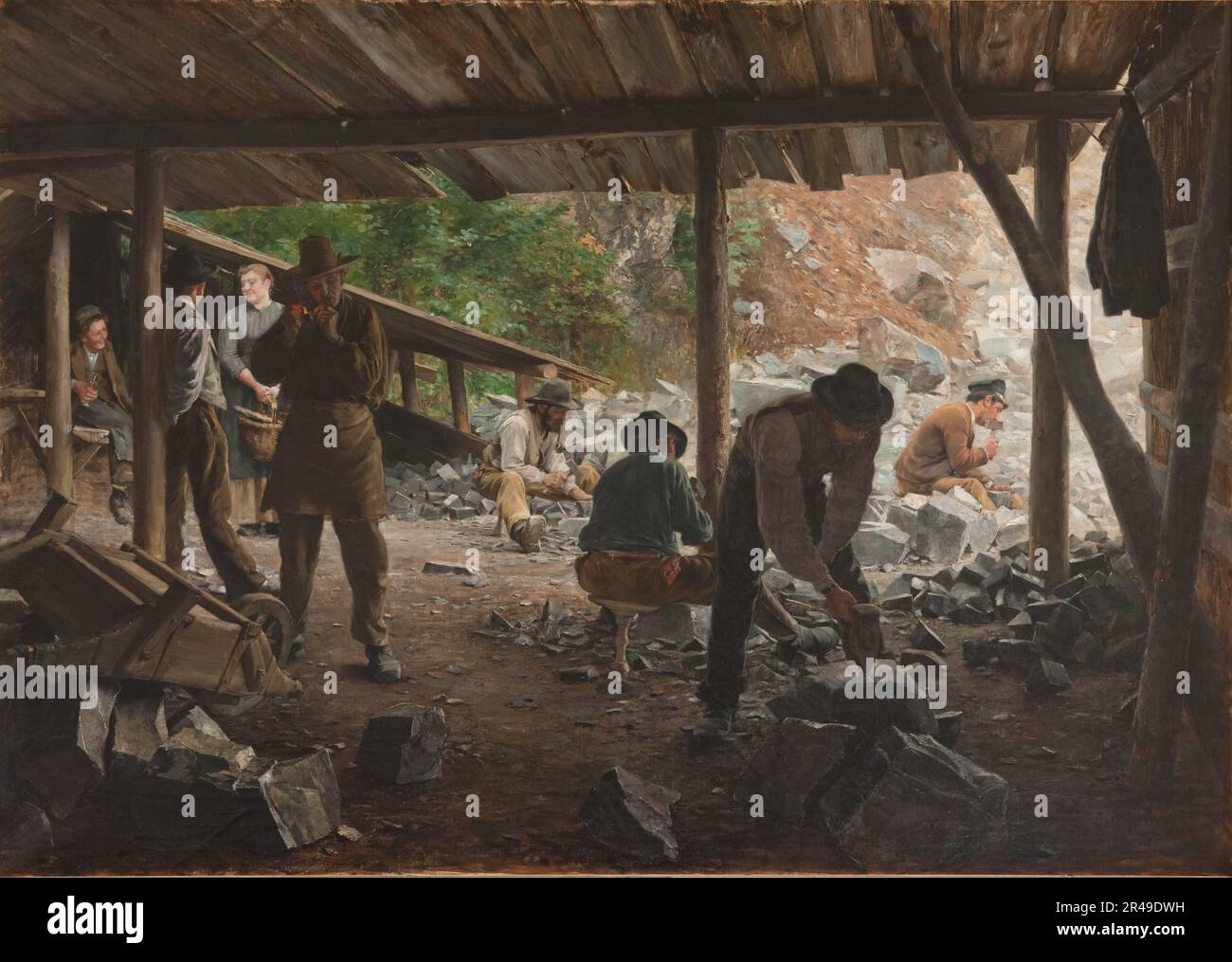 Stone Workers, 1888 Stock Photo - Alamy