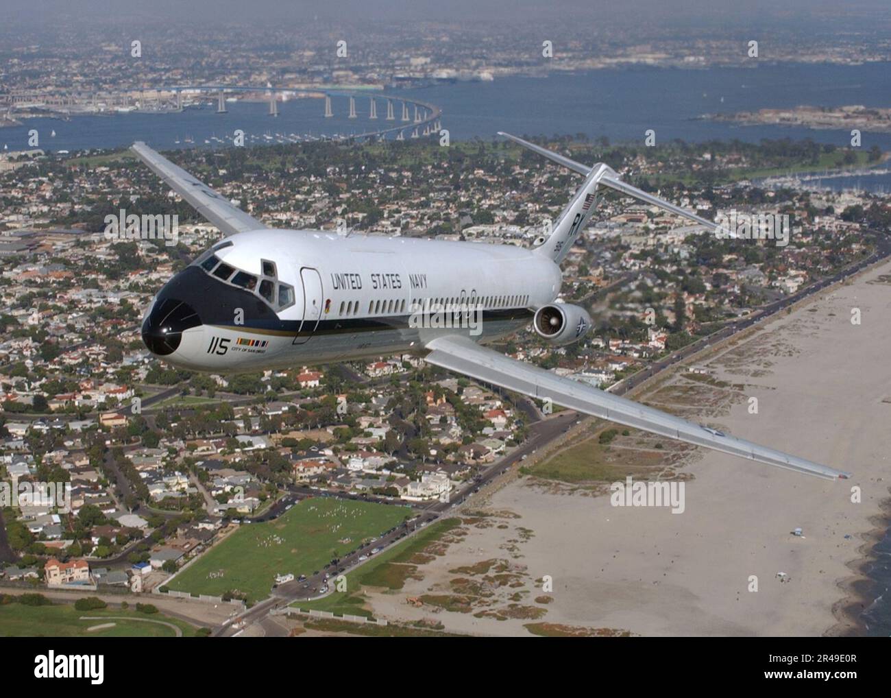 US Navy A C-9B Skytrain II from the Conquistadors of Fleet Logistics Squadron Fifty Seven (VR-57 ...