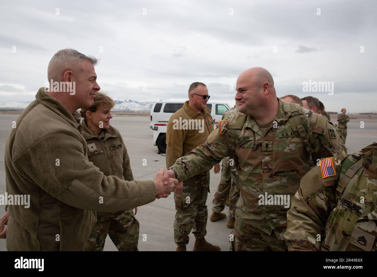 Maj. Gen. Michael Turley, adjutant general; Command Sgt. Maj. Spencer ...