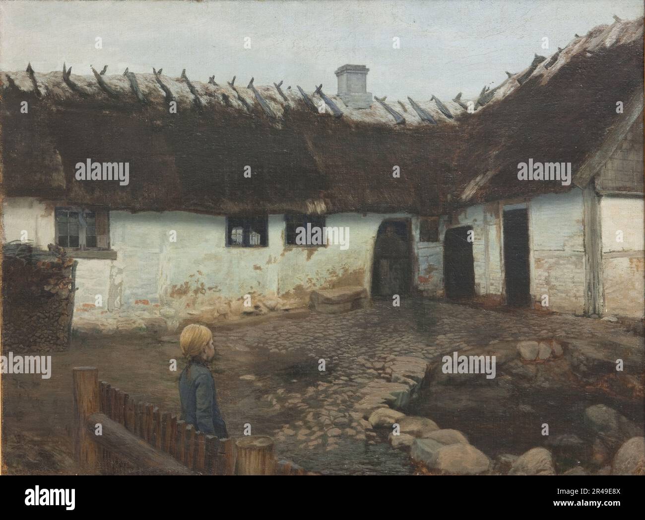 Outside a homestead, 1879-1890 Stock Photo - Alamy