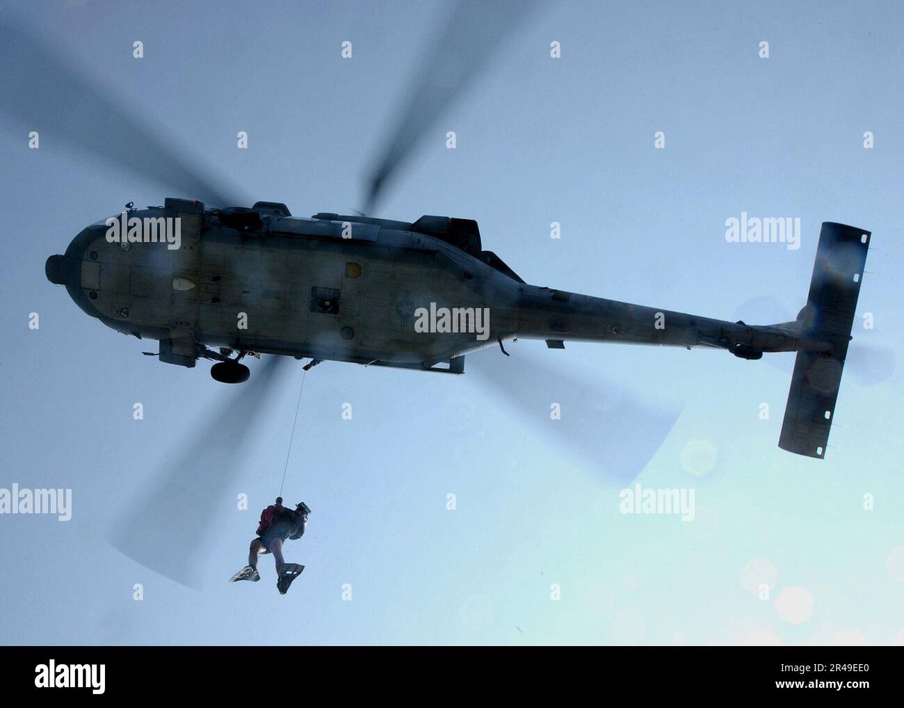 US Navy An MH-60S Knighthawk assigned to Chargers of Helicopter Combat ...