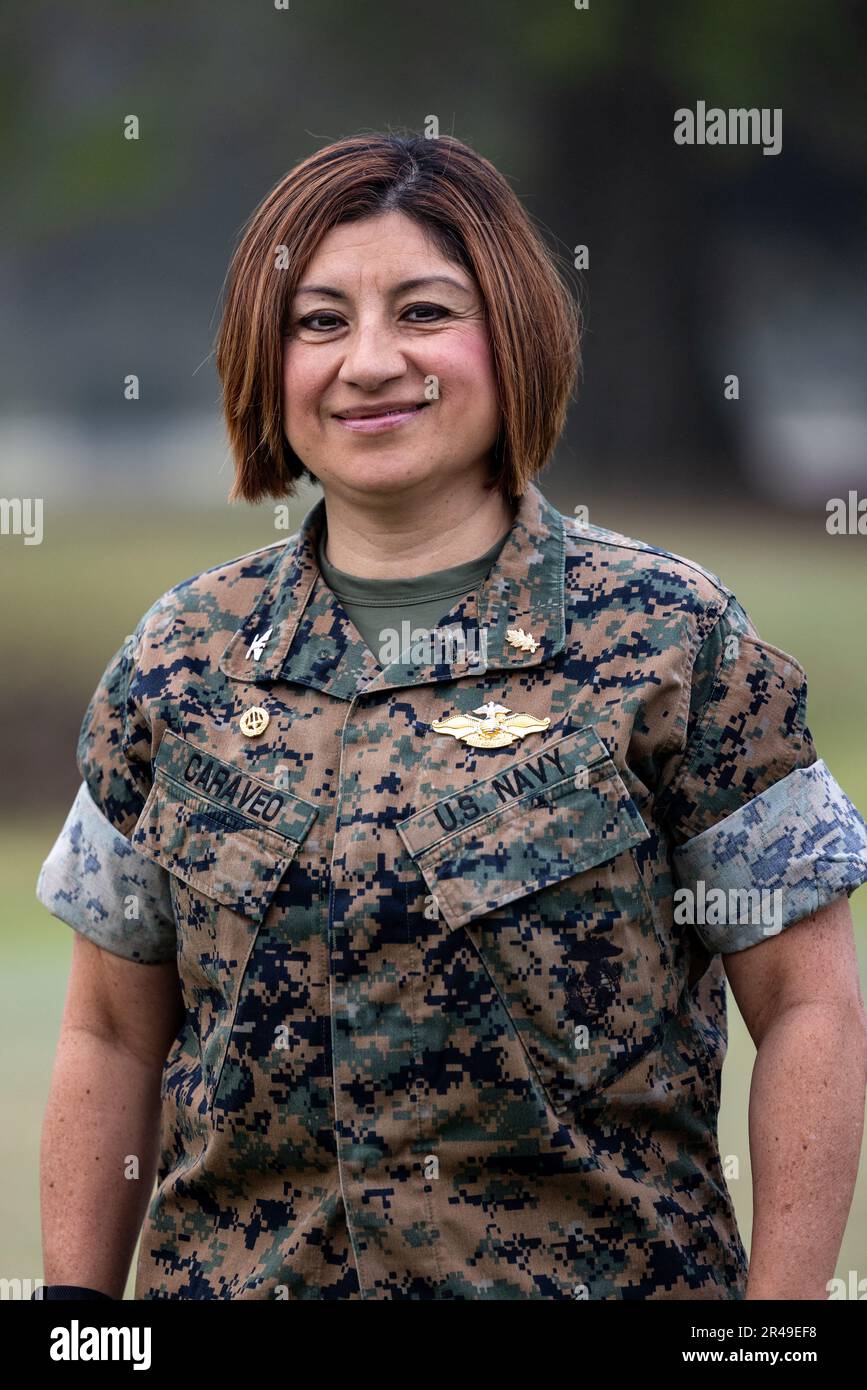 U.S. Navy Capt. Sherry Caraveo, executive officer, 2nd Dental Battalion ...