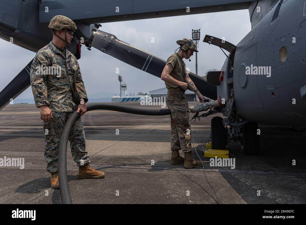 U.S. Marine Corps Cpl. William Bentley, a bulk fuel specialist with ...