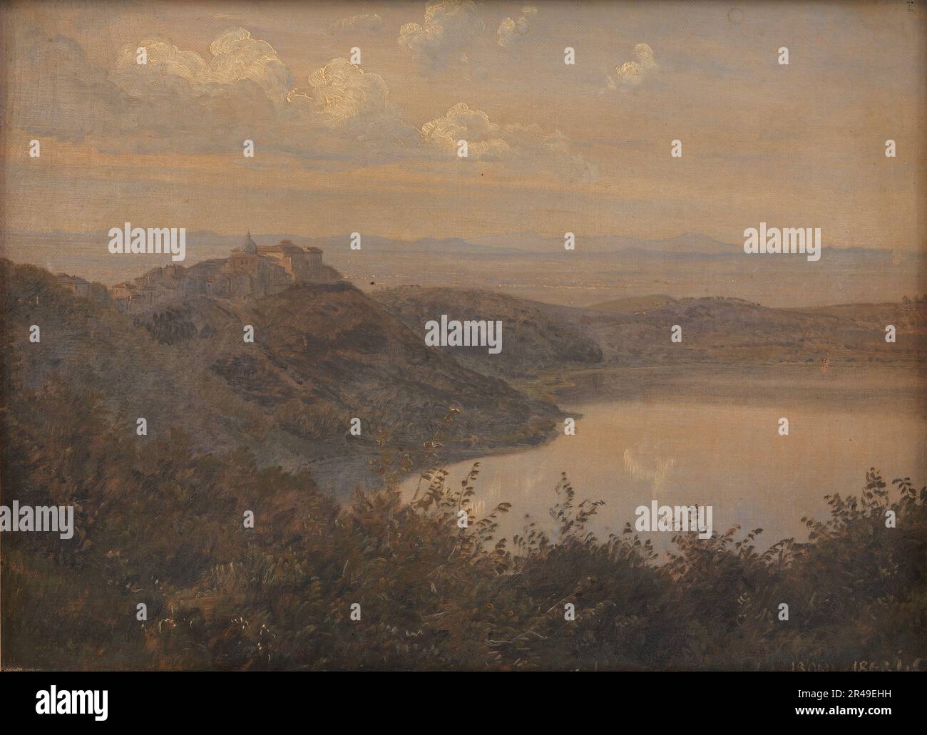 A View towards Castel Gandolfo, Italy, 1868 Stock Photo - Alamy