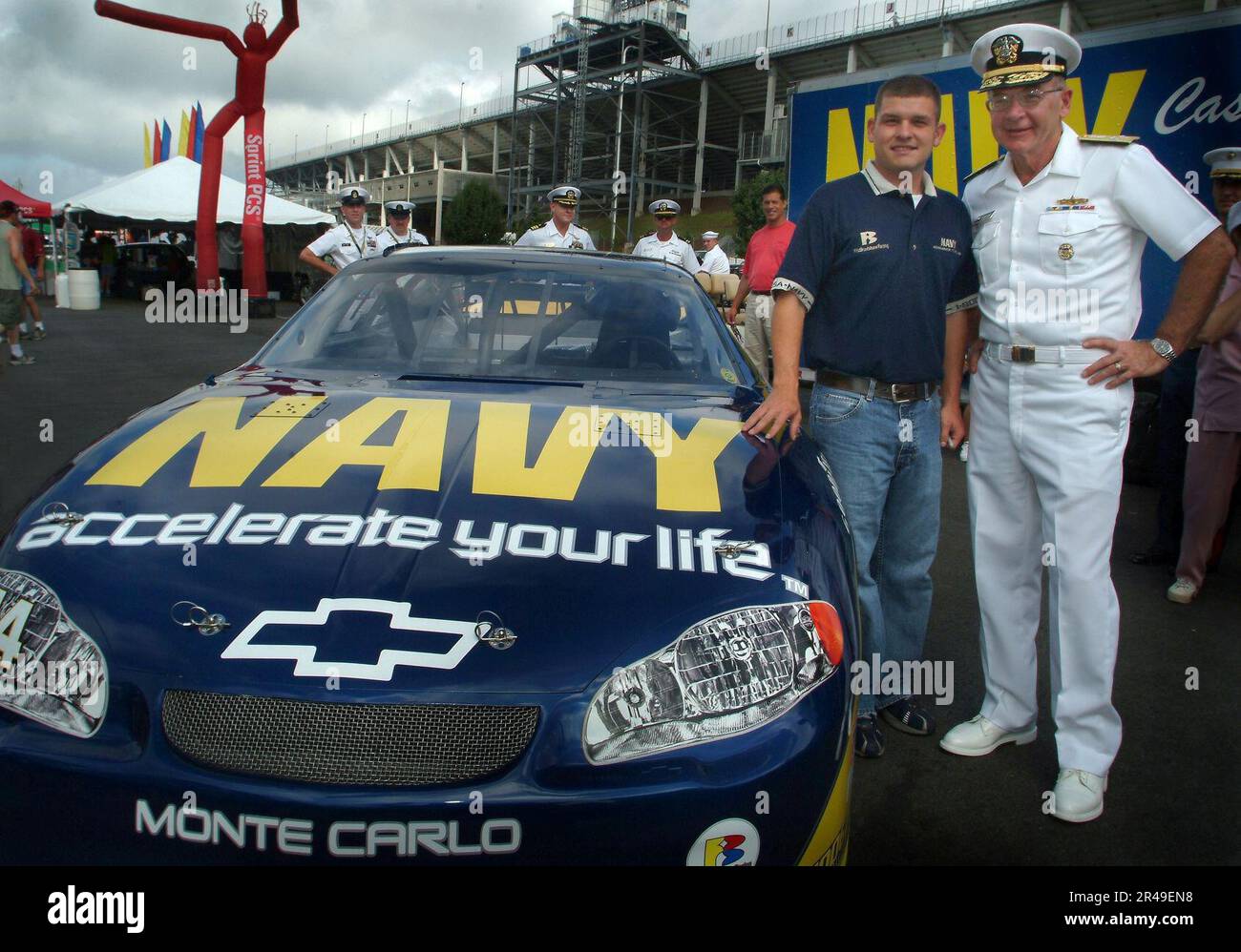 US Navy NASCAR Busch Series driver Casey Atwood and Adm. Vern Clark ...
