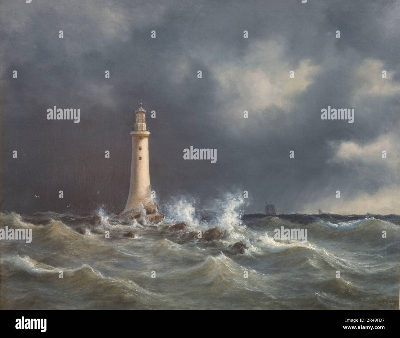 Eddystone Lighthouse, 1846 Stock Photo - Alamy