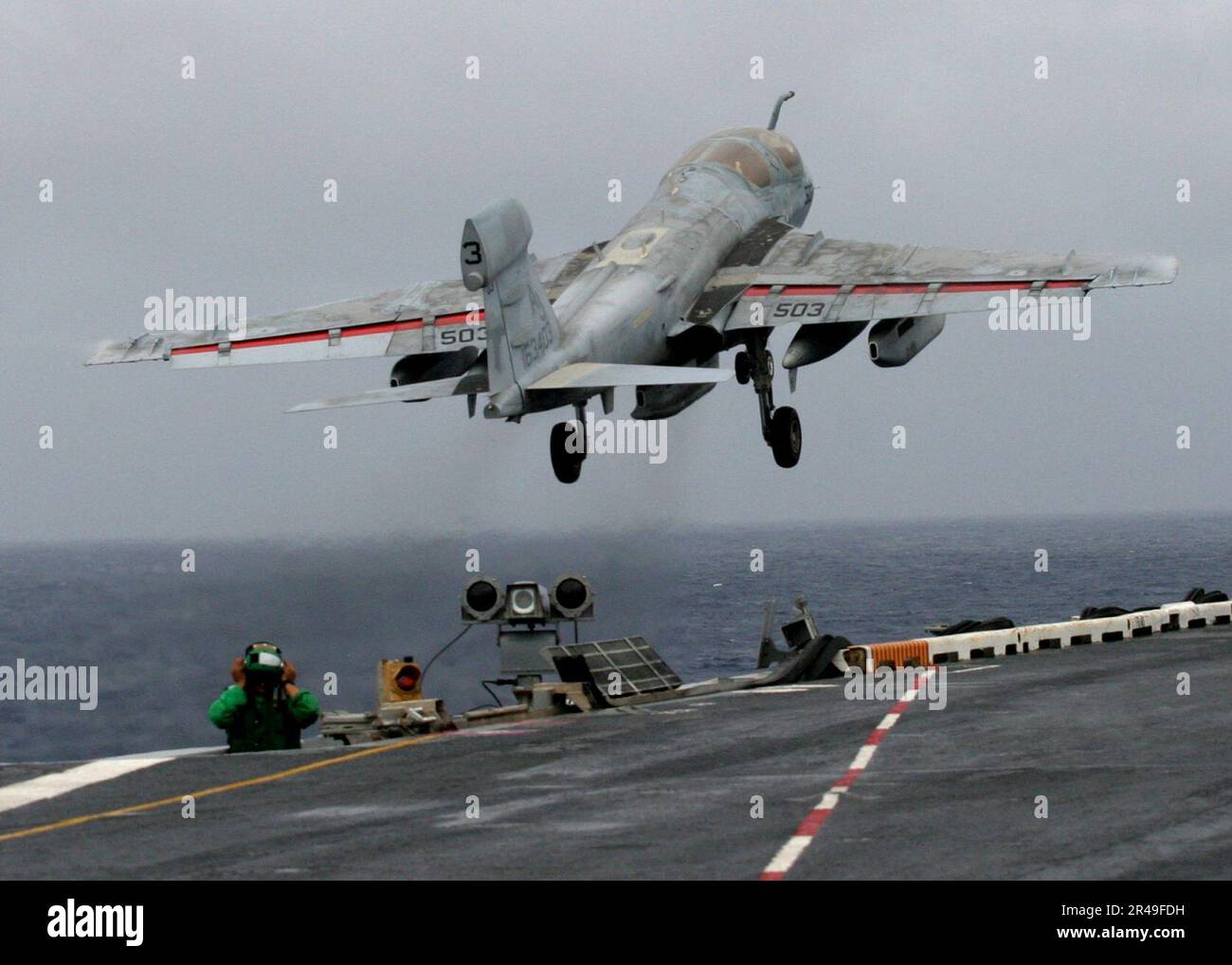 US Navy An EA-6B Prowler assigned to the Outlaws of Electronic Attack ...