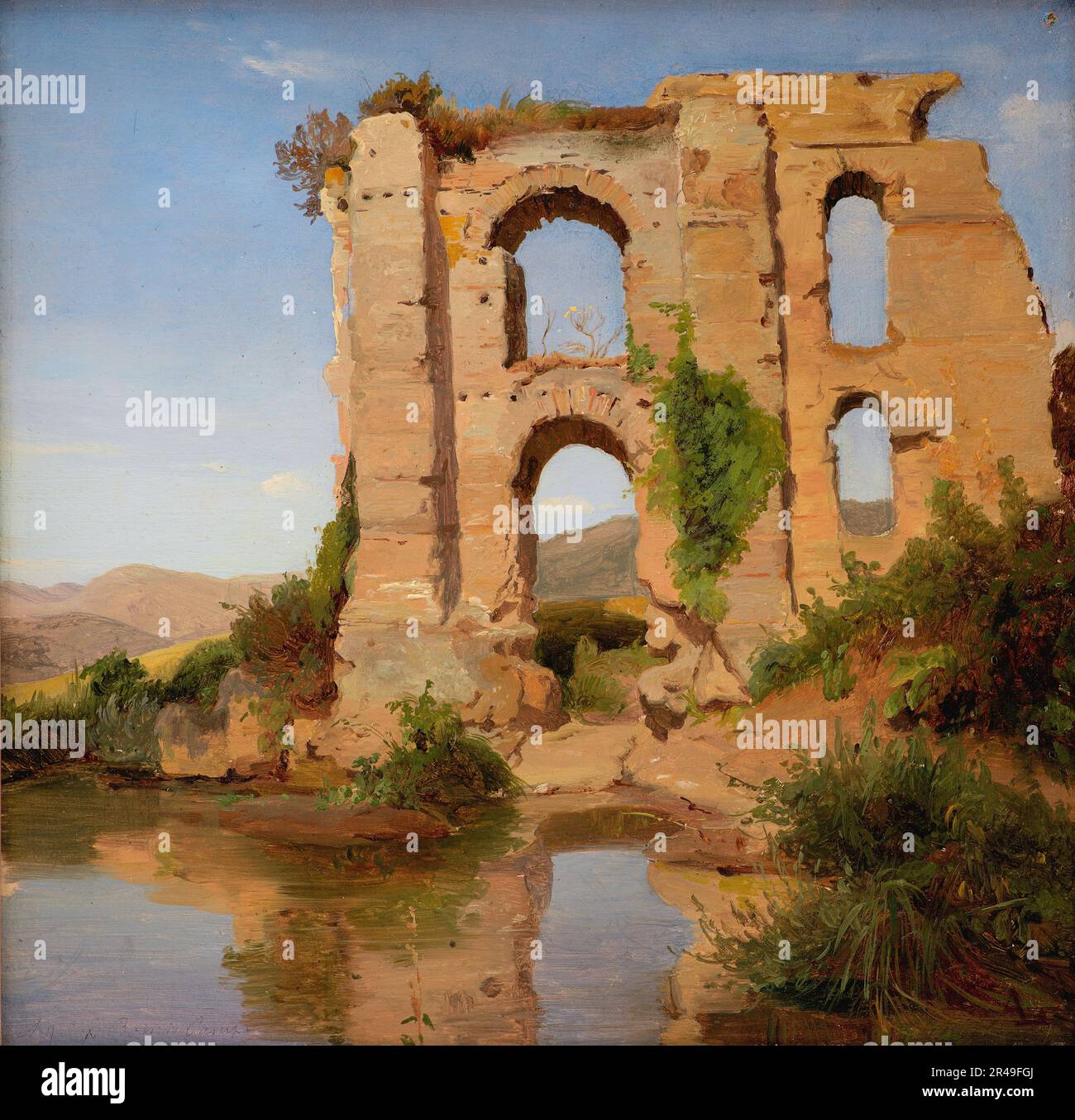 The Ruins of the Aqueduct Aniene Nuovo near Tivoli, Italy, 1842-1847 ...