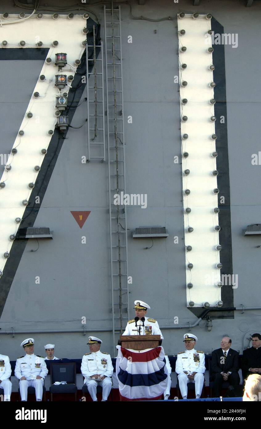 US Navy Adm. Robert J. Natter, Commander, U.S. Atlantic Fleet, speaks ...