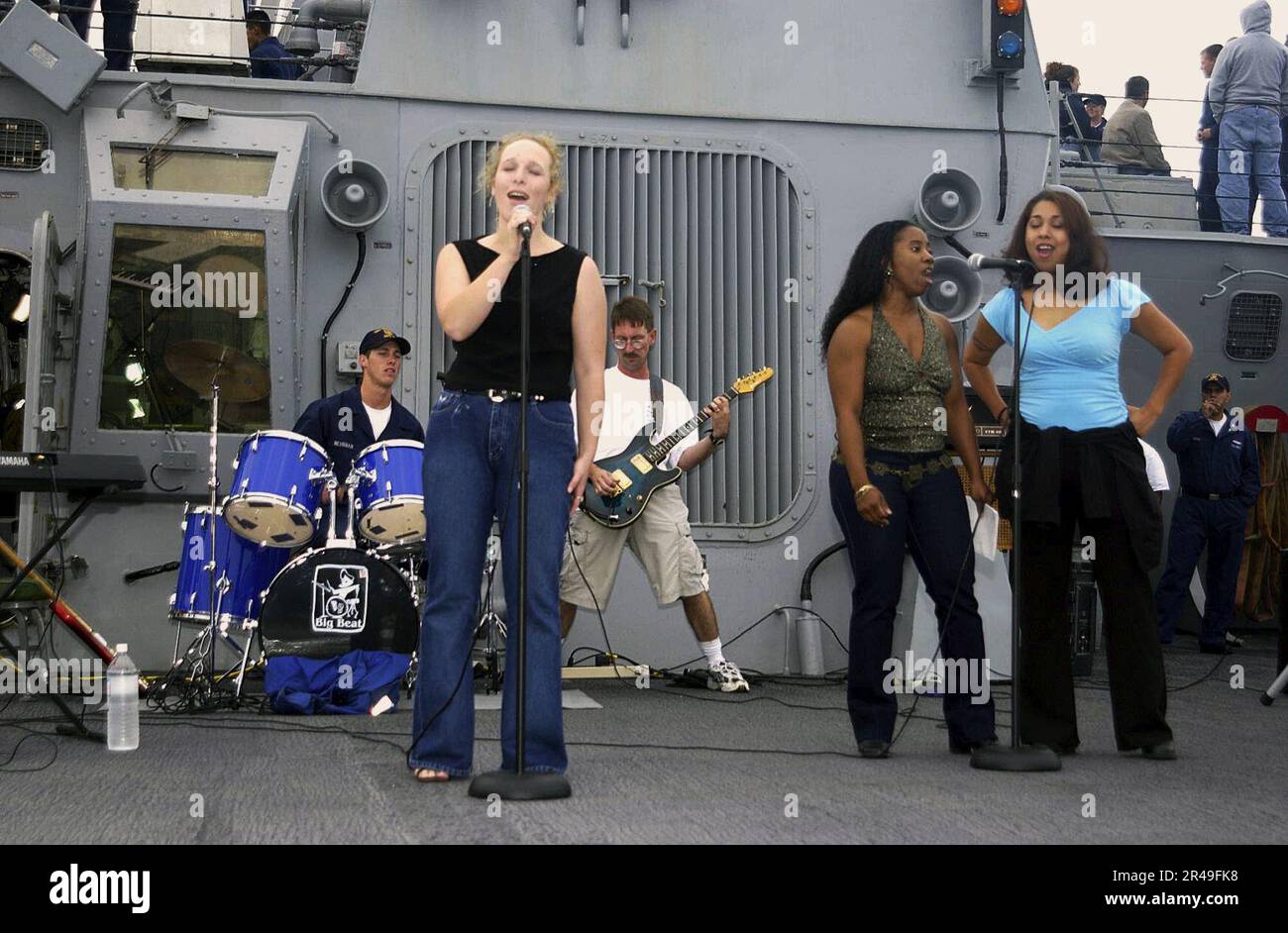 US Navy Benfold Band provides entertainment for the guests ...
