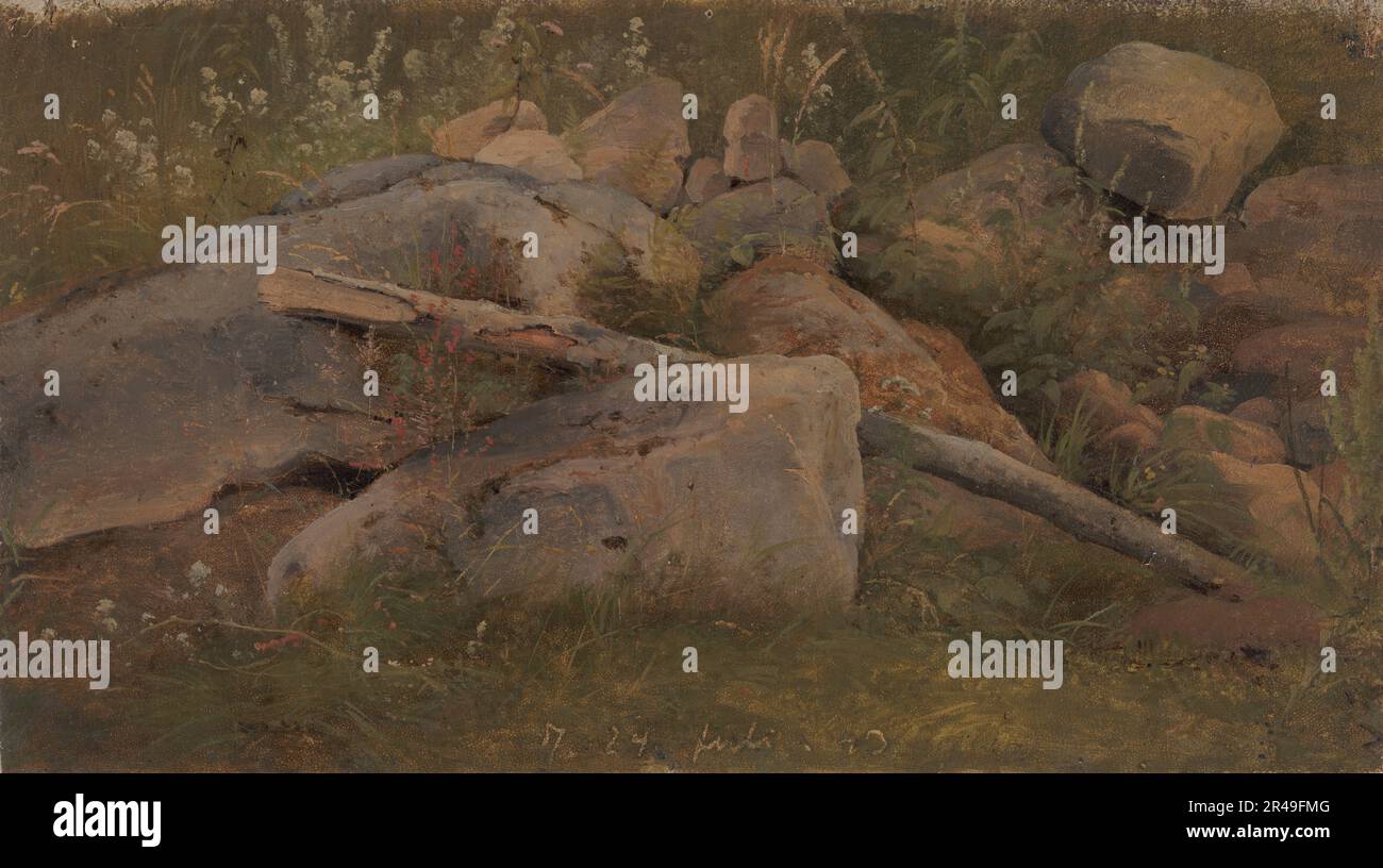 Study of a Stone Heap, 1843 Stock Photo - Alamy