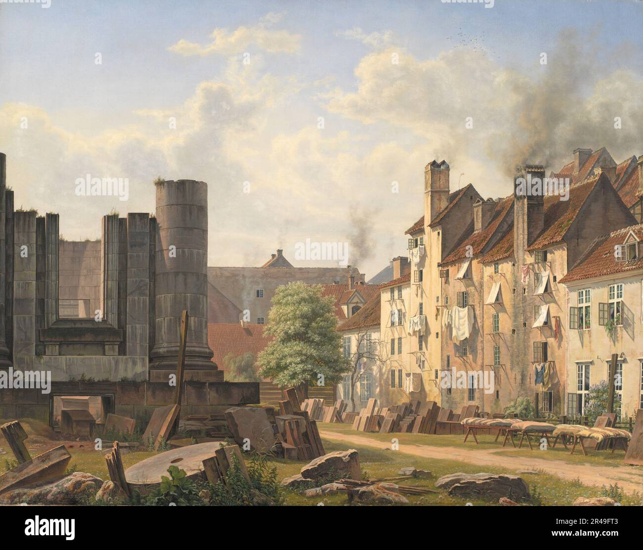 View of the Marble Square with the Ruins of the Uncompleted Frederik's ...