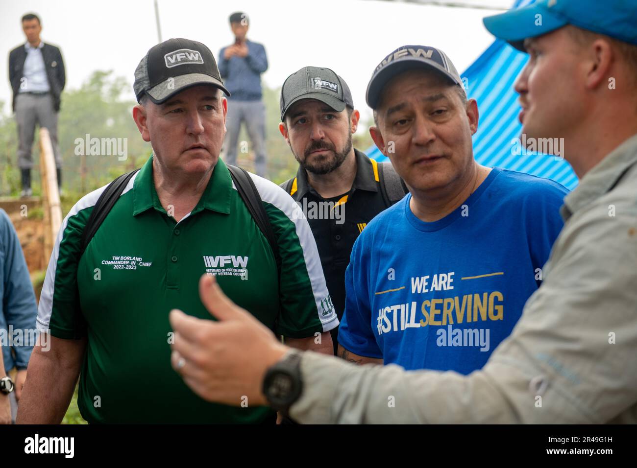 From right, Capt. Kyle Meariman, Defense POW/MIA Accounting Agency ...