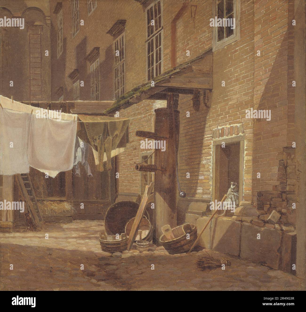 The Rear Courtyard of Charlottenborg Palace, 1828 Stock Photo - Alamy