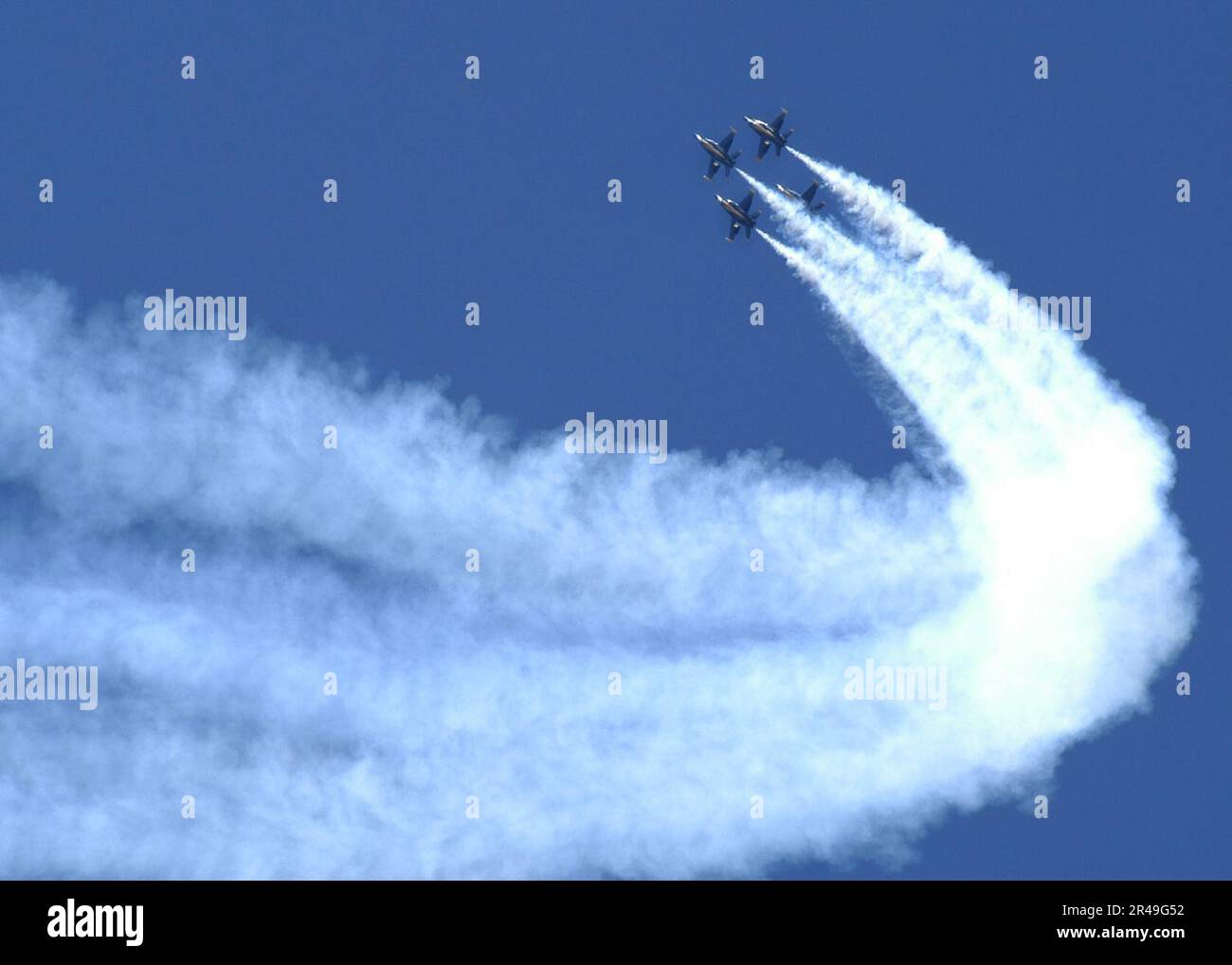 US Navy Navy Blue Angels perform flight demonstrations over the Golden ...