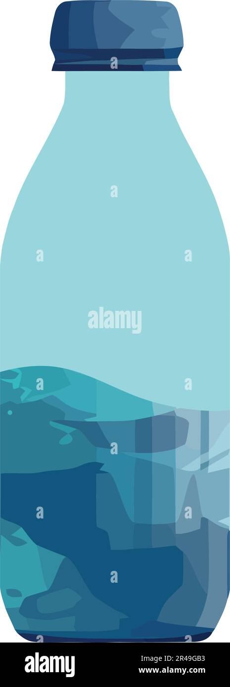 Fresh blue liquid in plastic bottle Stock Vector Image & Art - Alamy